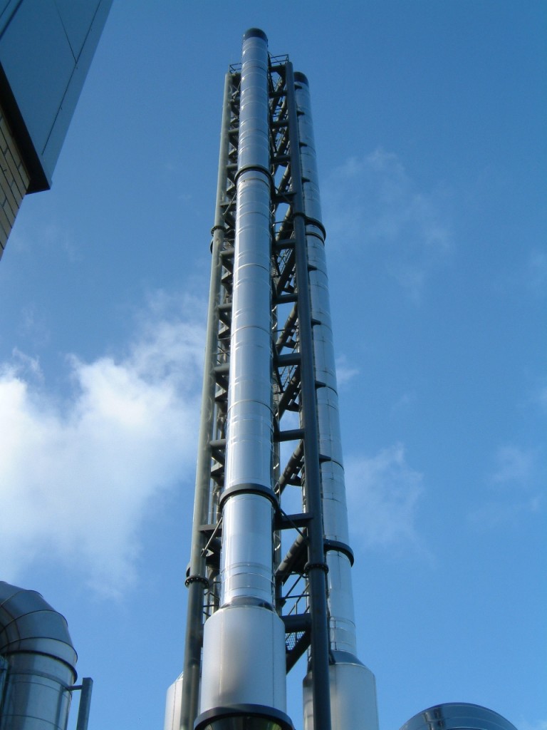 Triple Chimney Installation – Furnace Construction